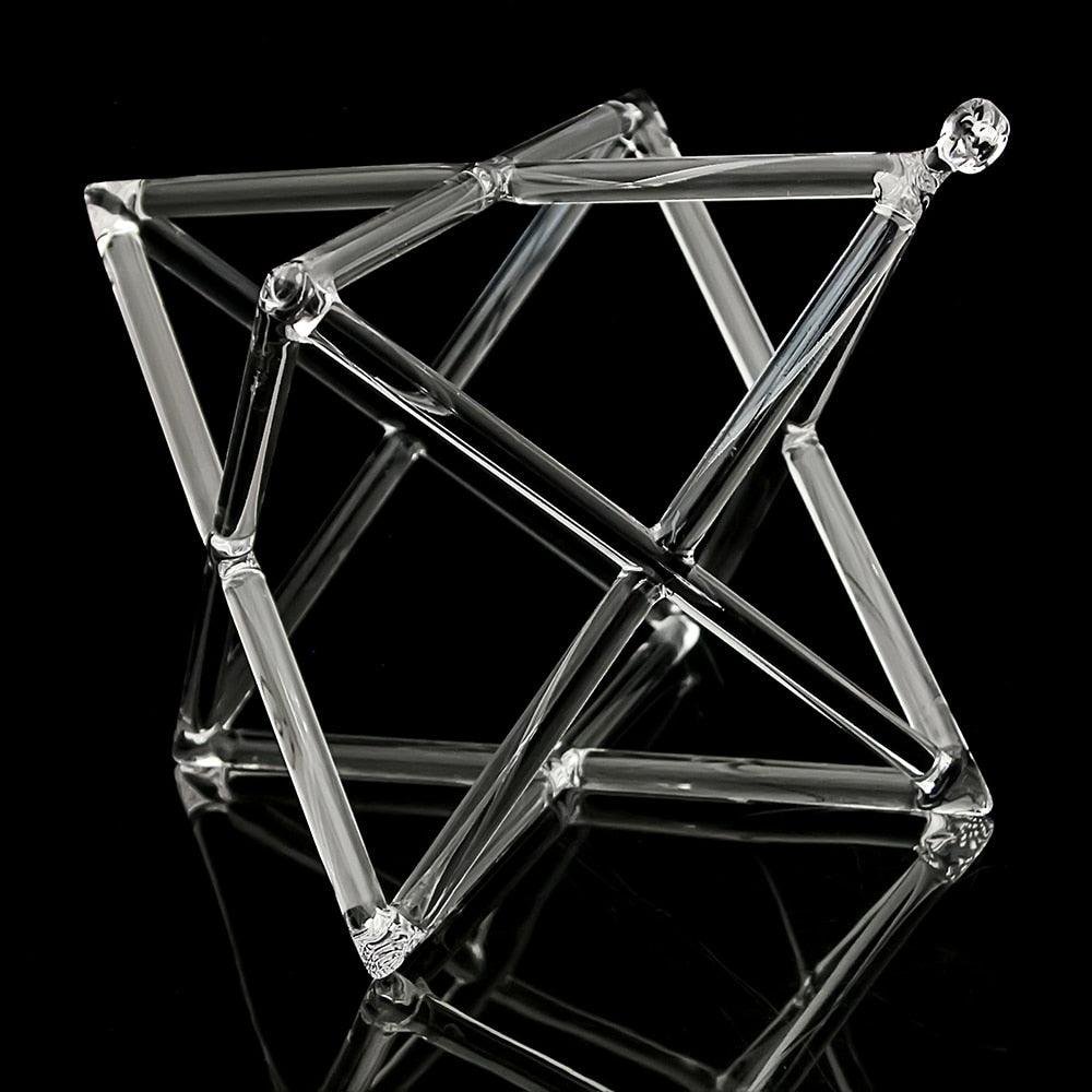 10 inches crystal singing double pyramid for healing energy merkaba ...
