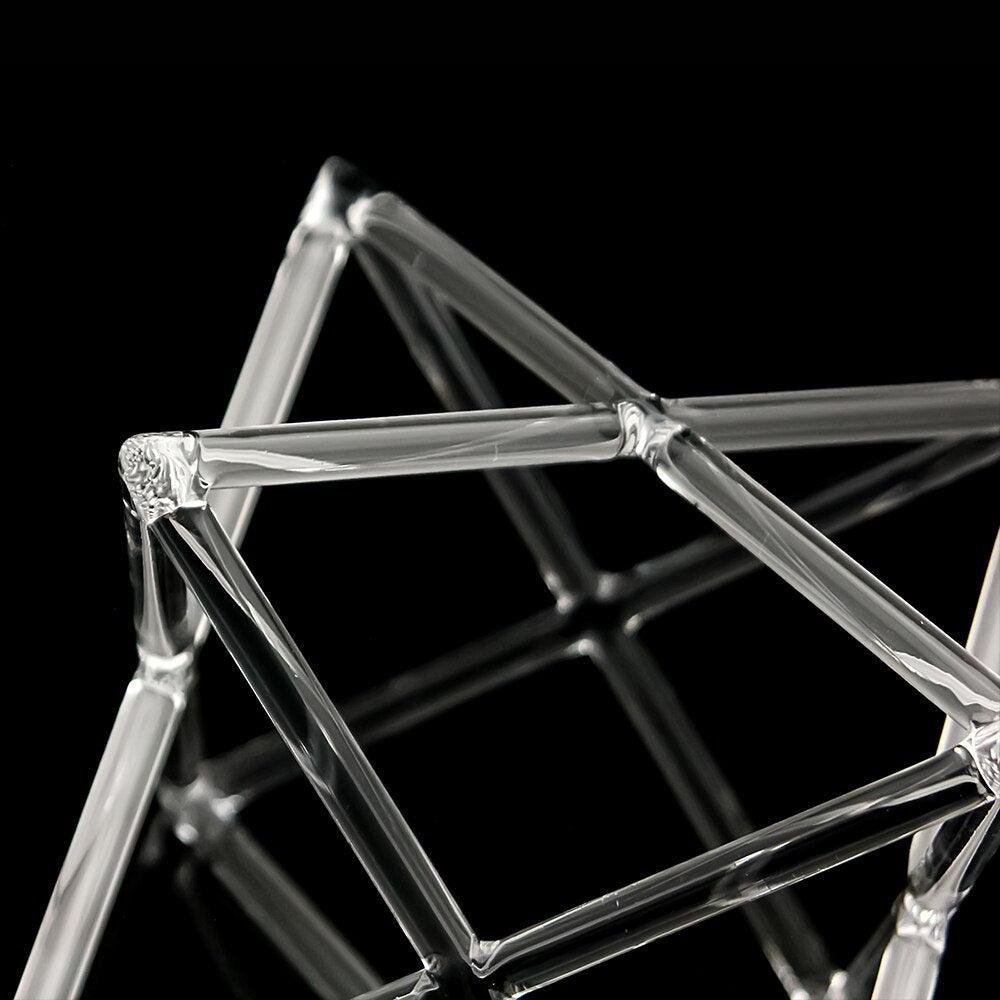 10 inches crystal singing double pyramid for healing energy merkaba ...